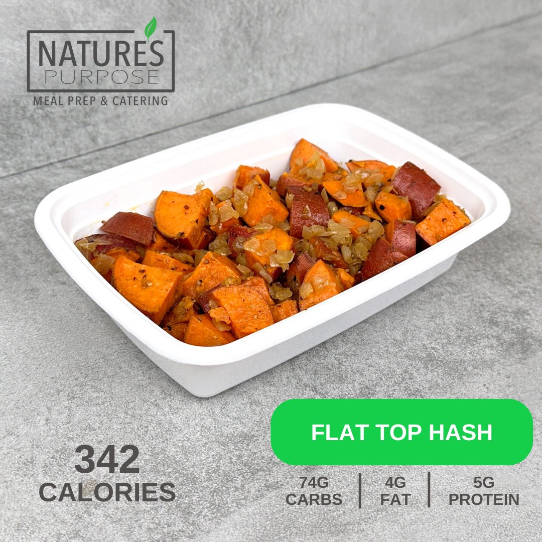 Wholesome Sweet Potato Flat Top Hash – Natures Purpose Meal Prep